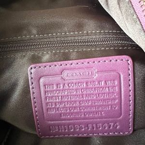 Coach | Bags | Coach Madison Berry Purple Shoulder Purse | Poshmark